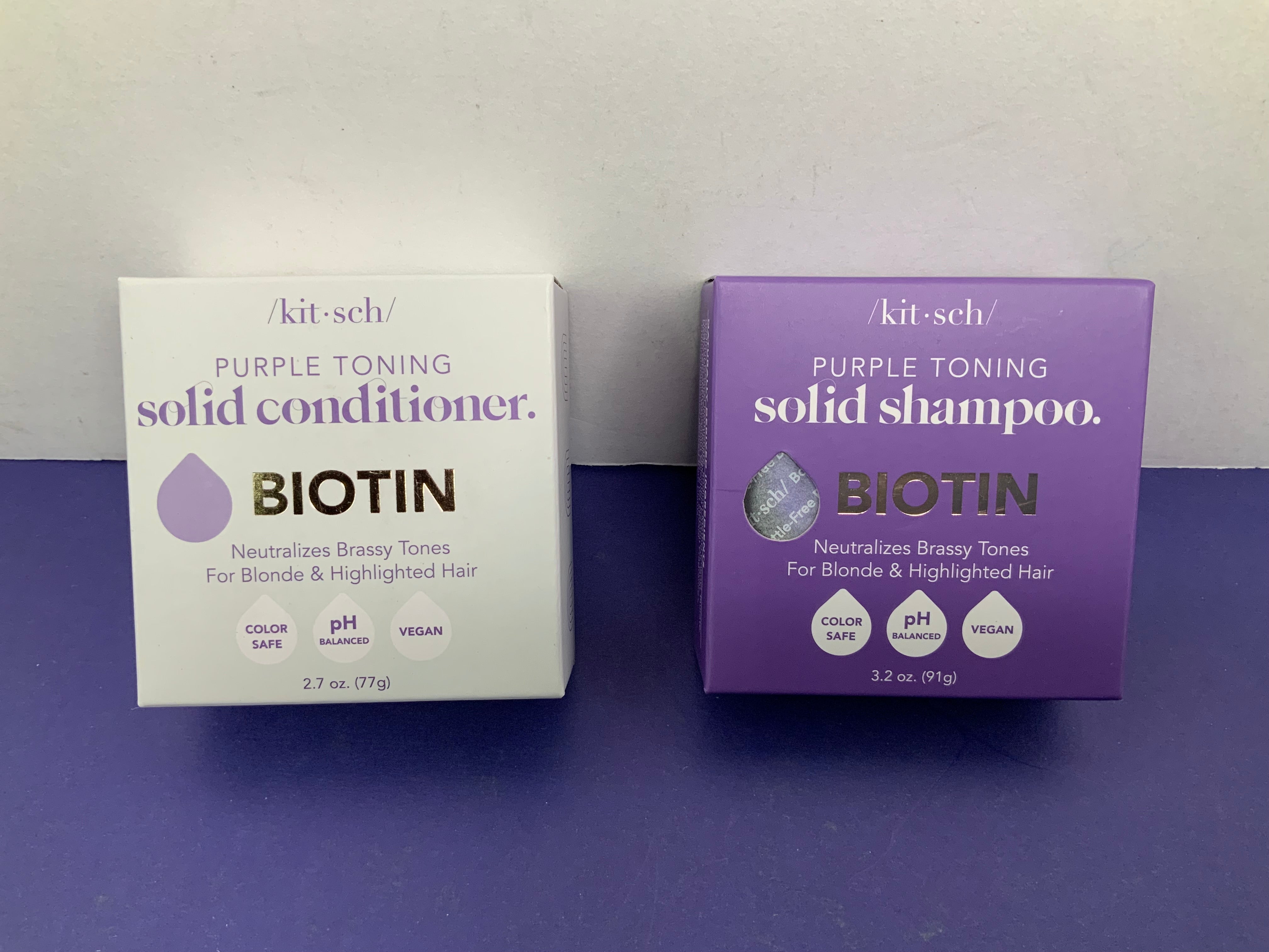 Kitsch Biotin Purple Solid Shampoo & Conditioner Set – Kent General ...