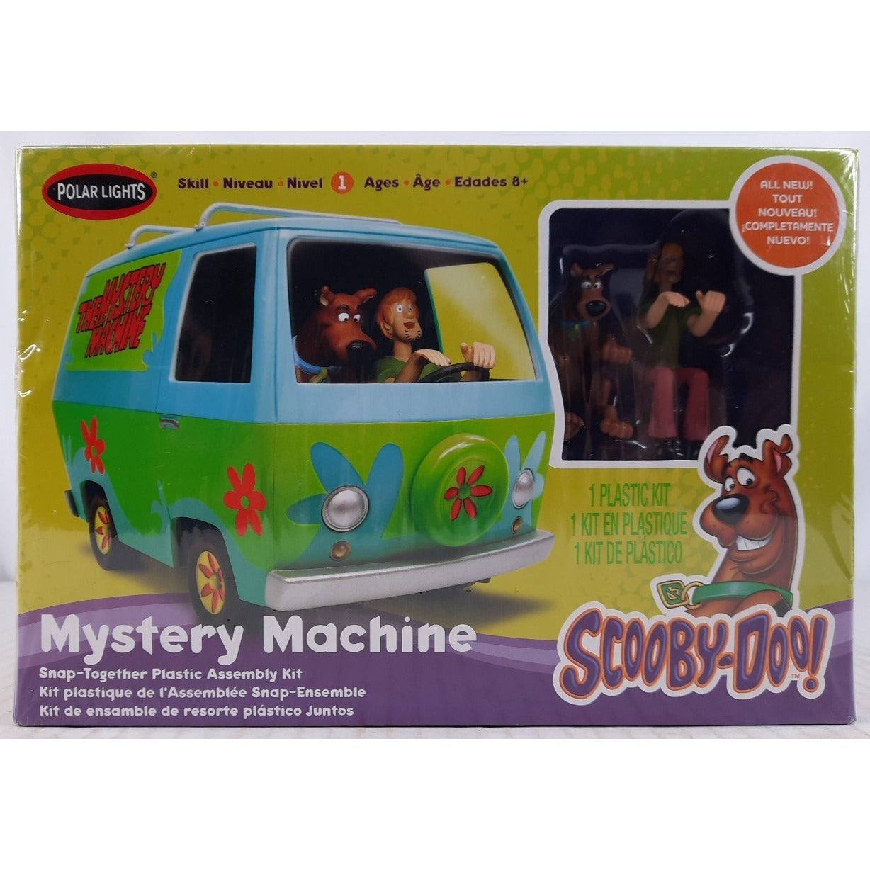 POLAR LIGHTS Scooby Doo Mystery Machine snap model kit DISTRESSED BOX ...