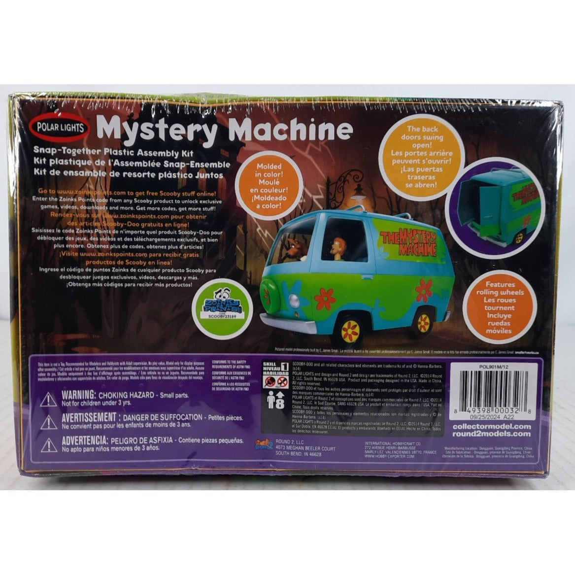 POLAR LIGHTS Scooby Doo Mystery Machine snap model kit DISTRESSED BOX ...